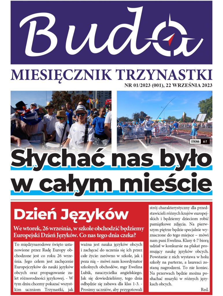 Redakcja gazety szkolnej „Buda” – Szkoła Podstawowa nr 13 w Zielonej Górze